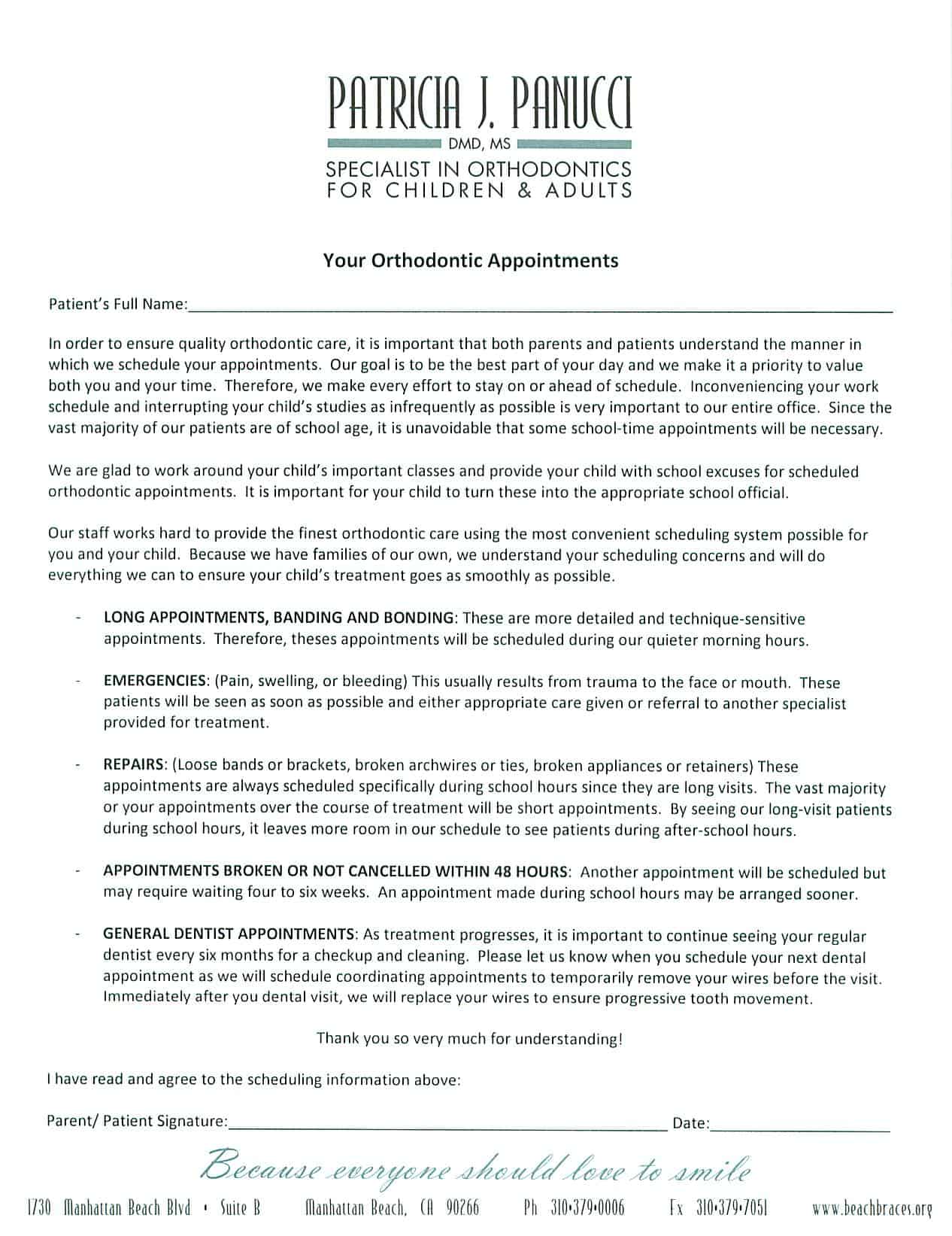 Your Orthodontic Appointments | Beach Braces | Manhattan Beach CA